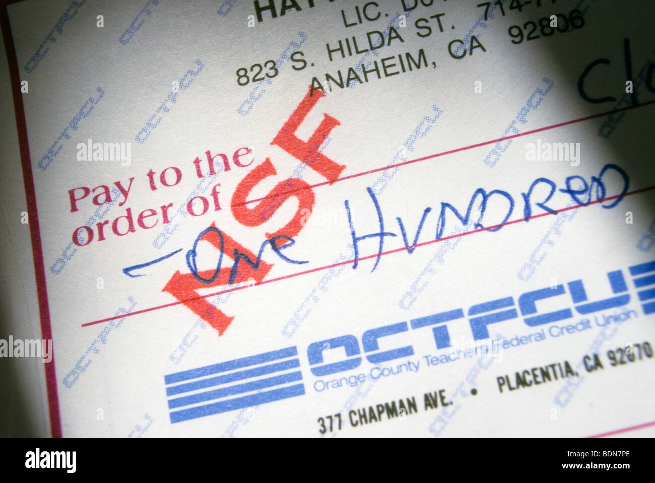 mistake error fee bounce no money low balance too little cash economy ...