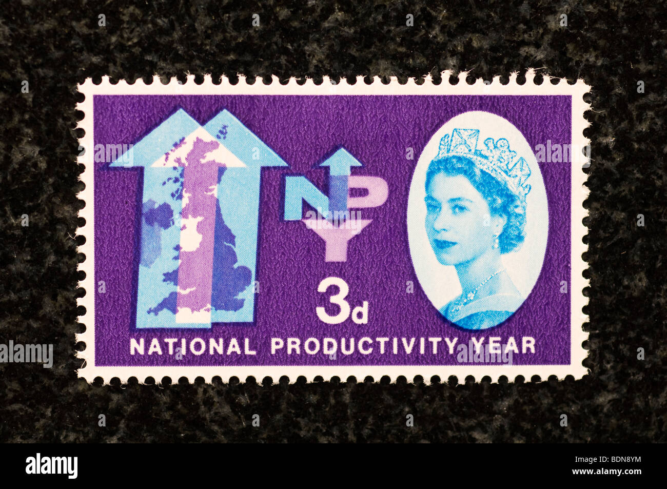 Postage stamp 3 pence Stock Photo - Alamy