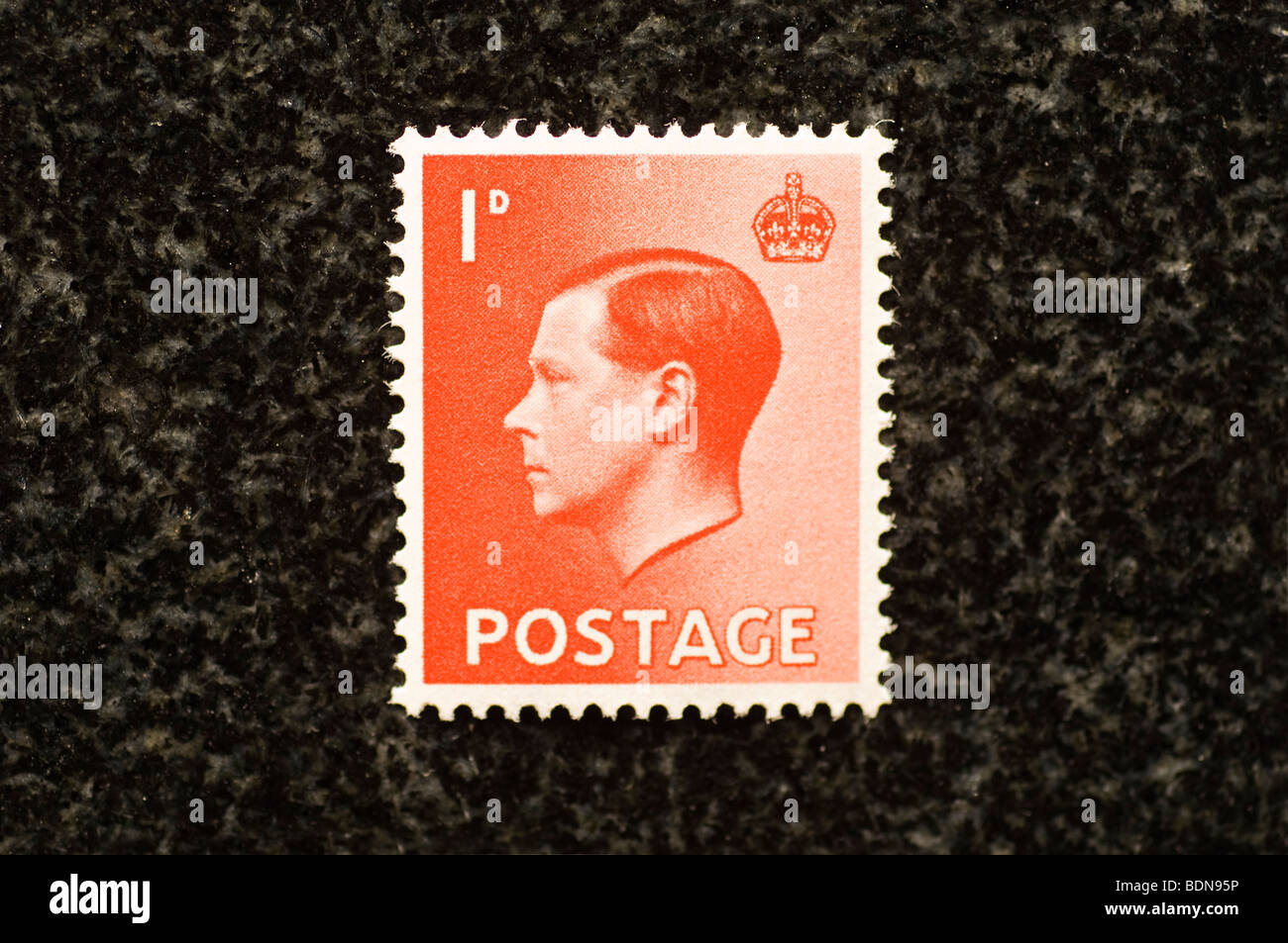 Postage stamp 1 penny Stock Photo - Alamy