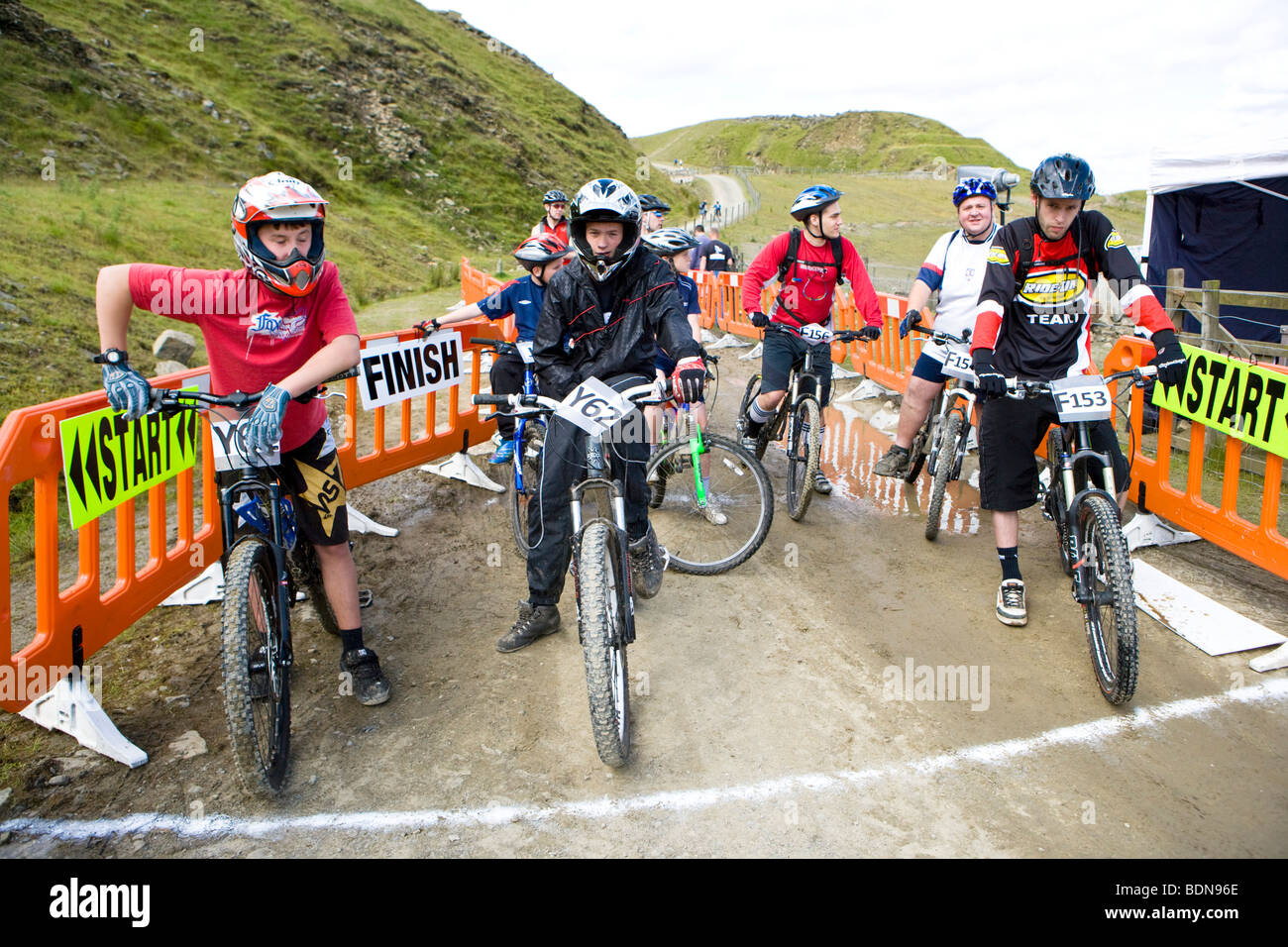 start of a mountain bike race Stock Photo - Alamy