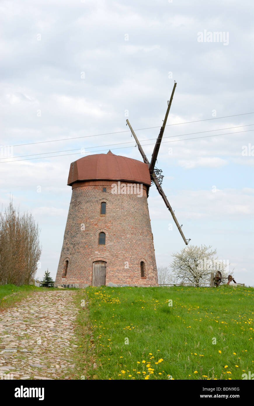 Windmill in northern Poland Stock Photo - Alamy