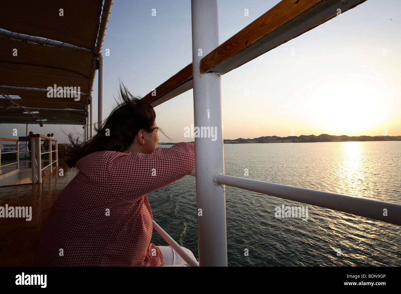 Woman on a cruise on Lake Nasser, Nubia, Egypt, Africa Stock Photo - Alamy