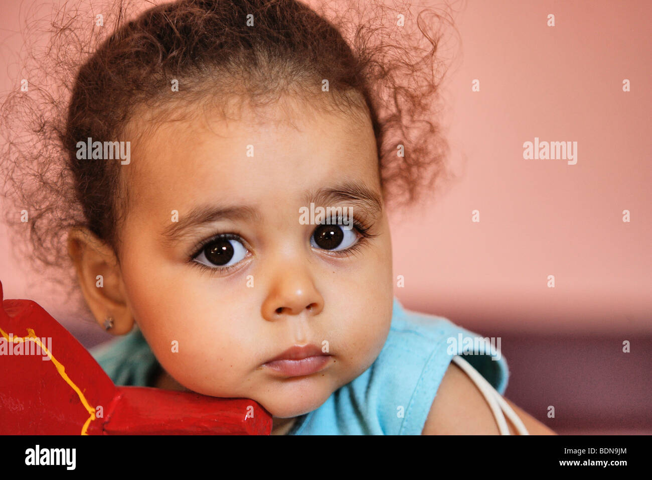 Coptic child, kindergarten, Beni Suef, Central Egypt, Egypt, Africa ...