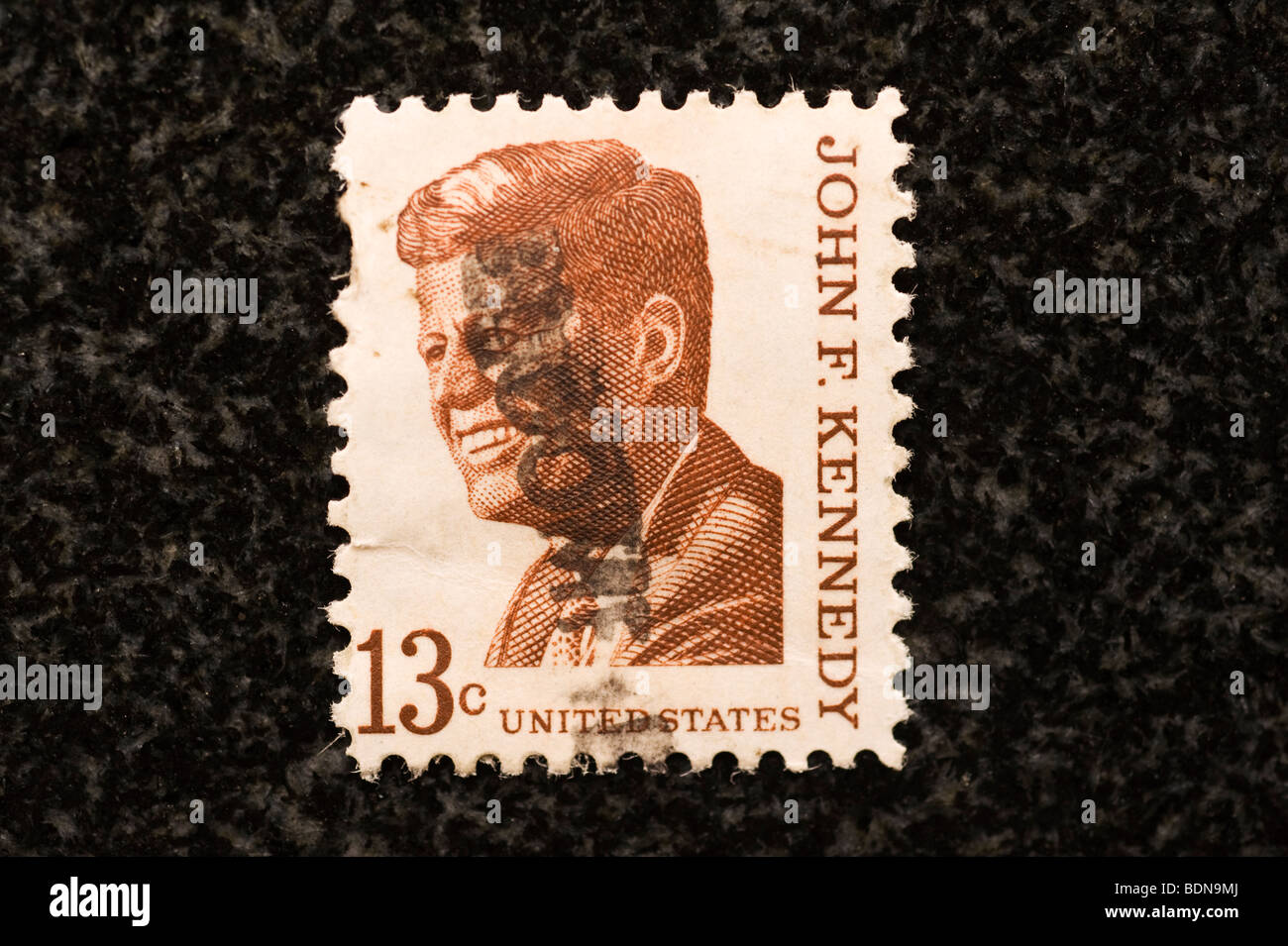 Postage stamp 13 cents, JF Kennedy Stock Photo - Alamy
