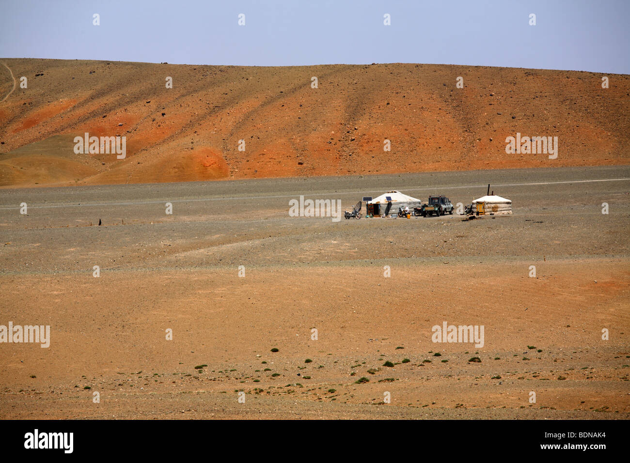 Ger in the Gobi Desert, Mongolia Stock Photo - Alamy