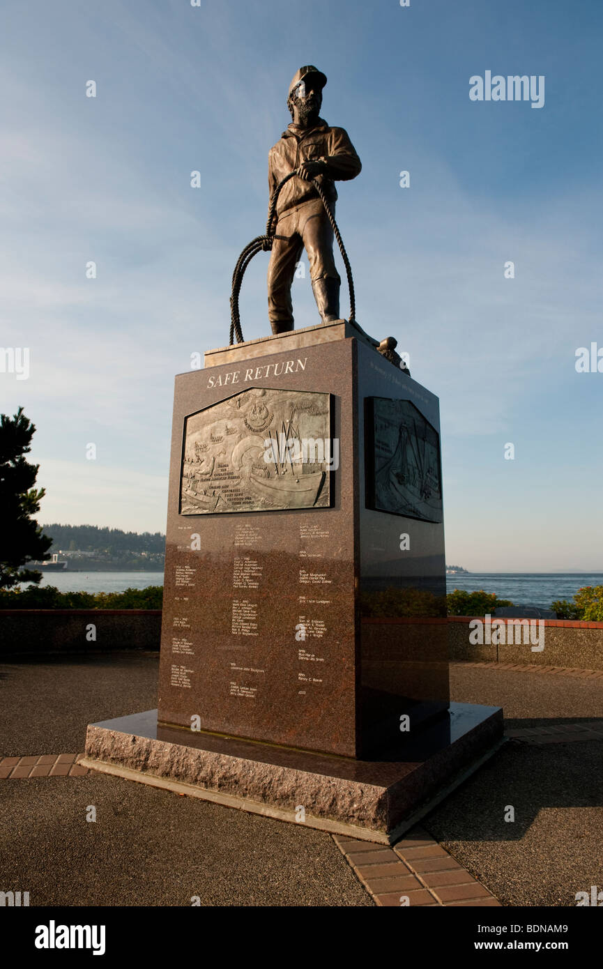 A memorial statue for fishermen lost at sea, located in Zuanich Point ...