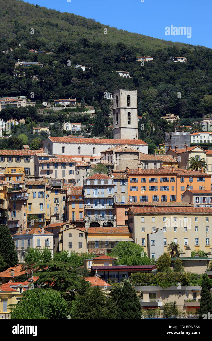 Overview of the medieval mediterranean city of Grasse Stock Photo - Alamy