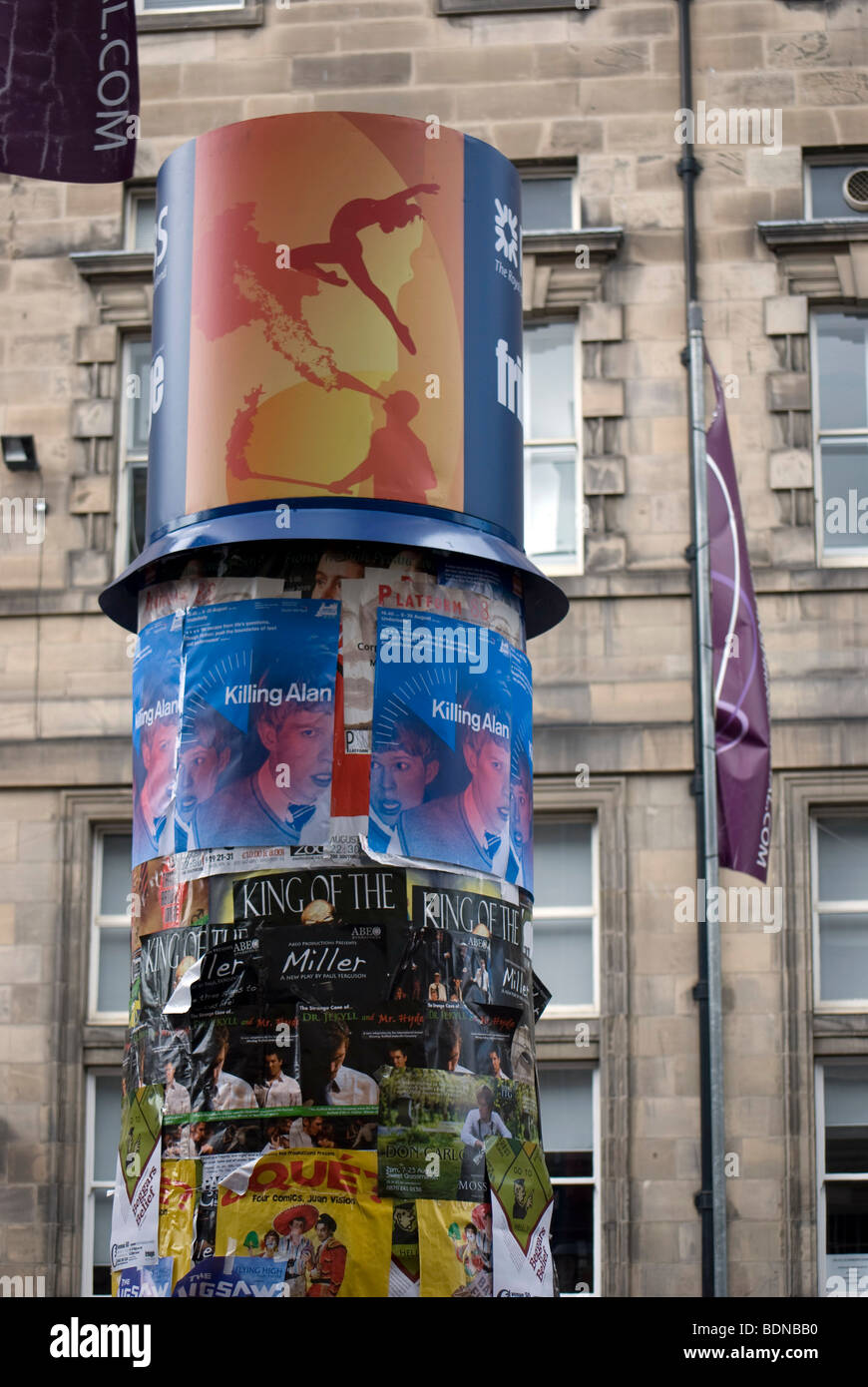 Posters advertising shows at the Edinburgh Festival Fringe Stock Photo ...
