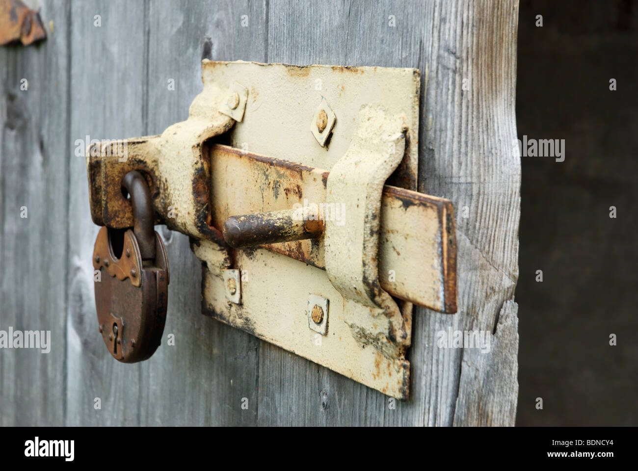 Metal door lock Stock Photo - Alamy