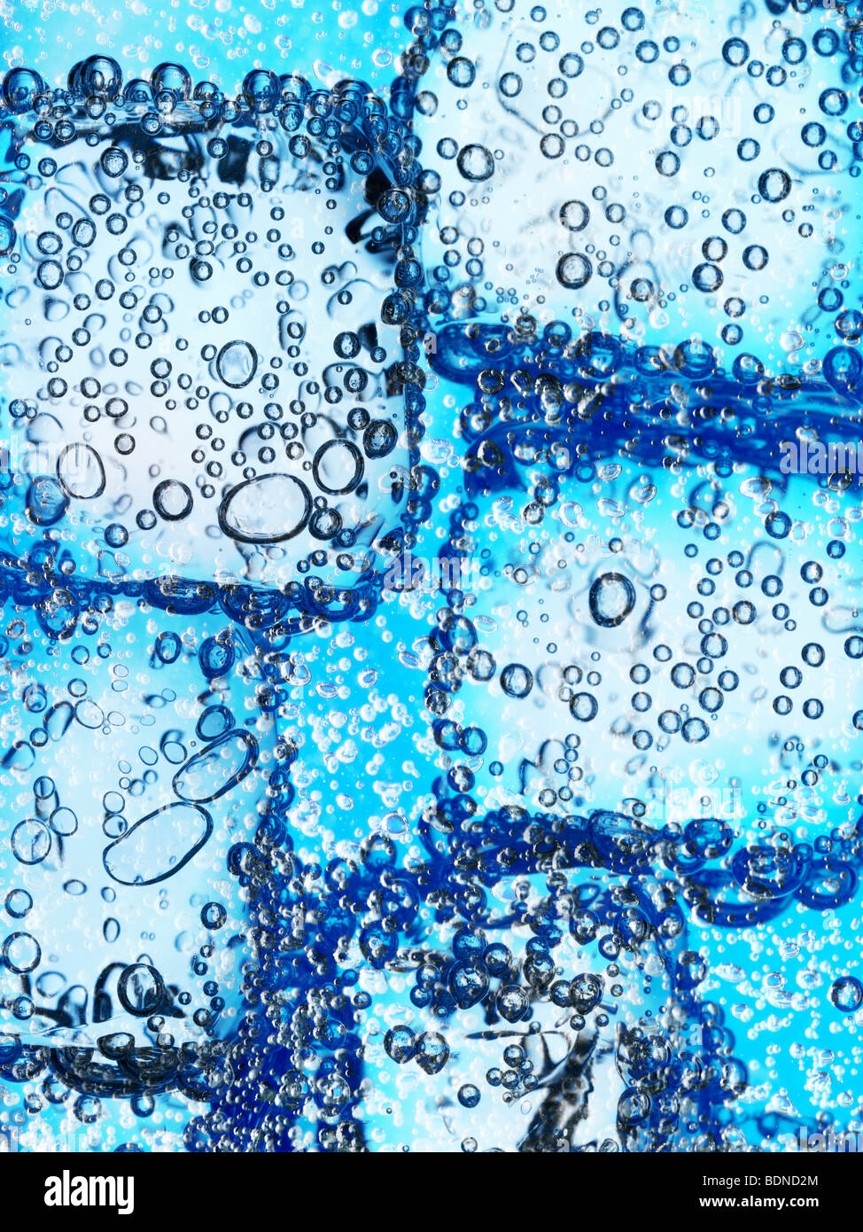 Ice cubes with water bubbles, close-up Stock Photo - Alamy
