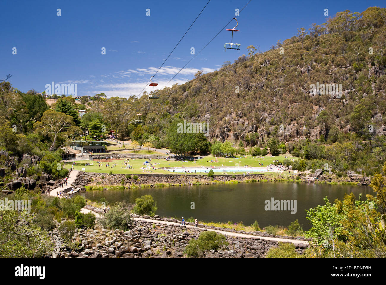 First Basin, Cataract George, Launceston, Tasmania, Australia Stock ...