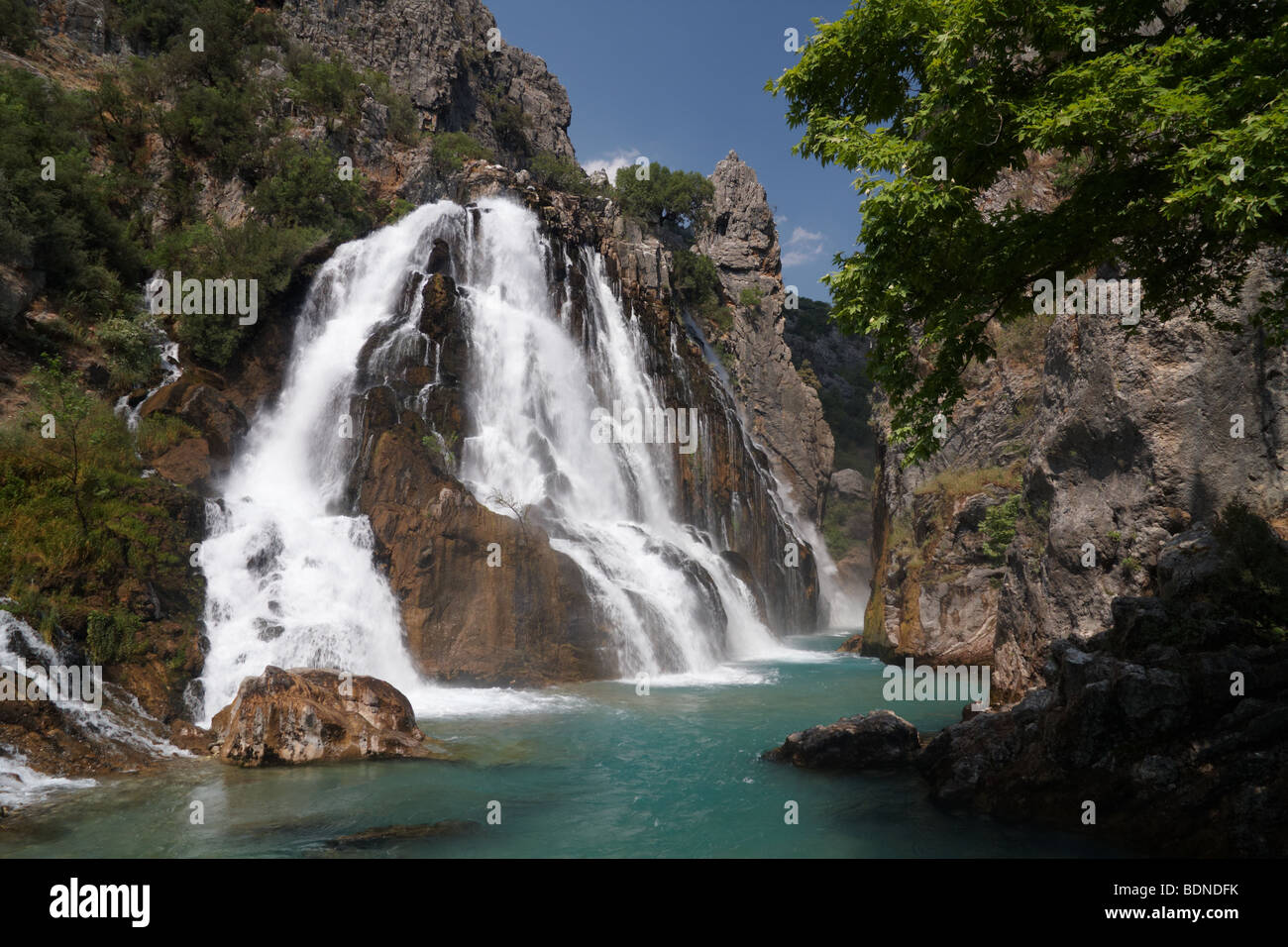 Alara Ucansu Selalesi River waterfalls near Alanya, Turkey Stock Photo ...