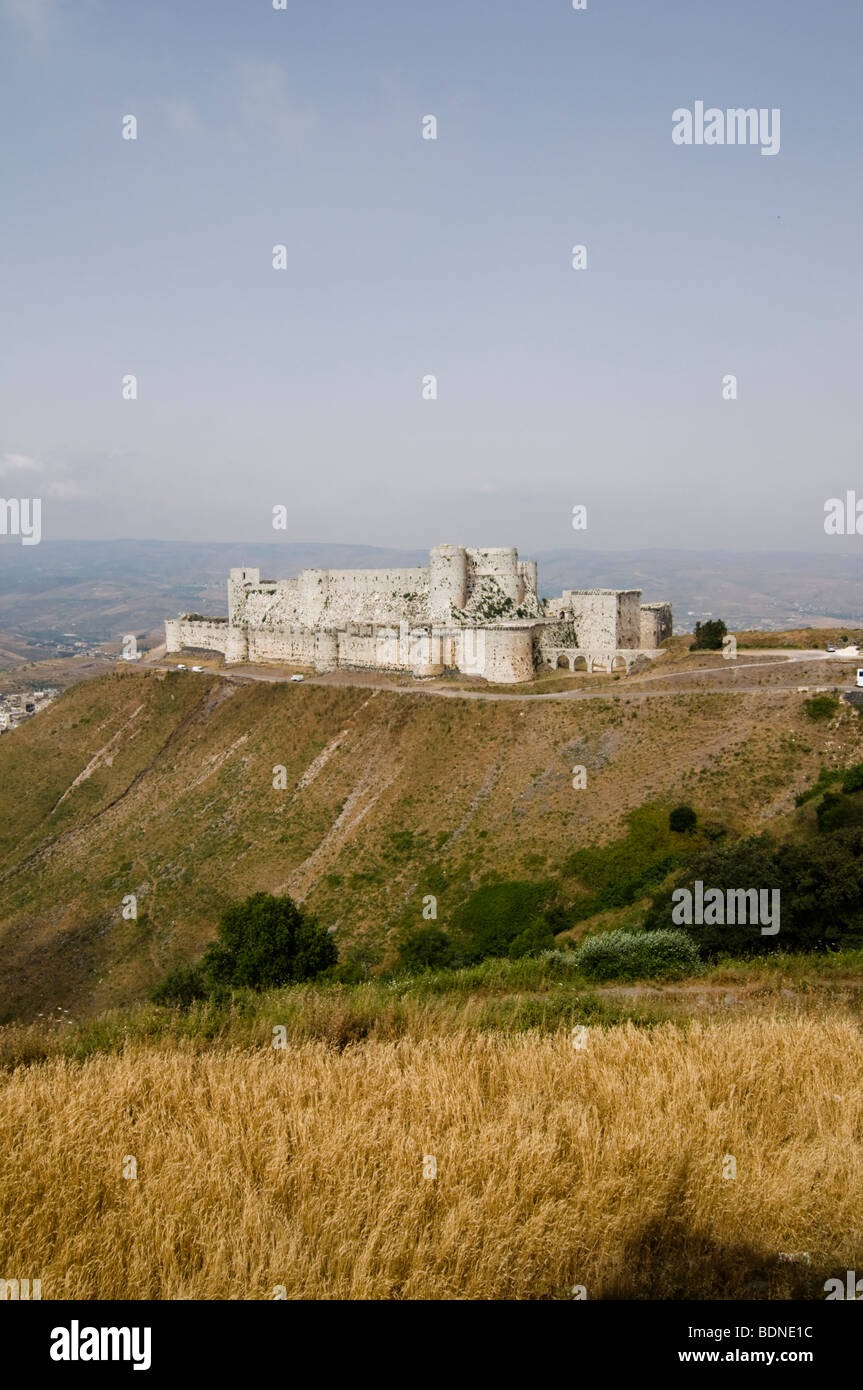Krak des Chevaliers, crusader castle, Syria Stock Photo - Alamy