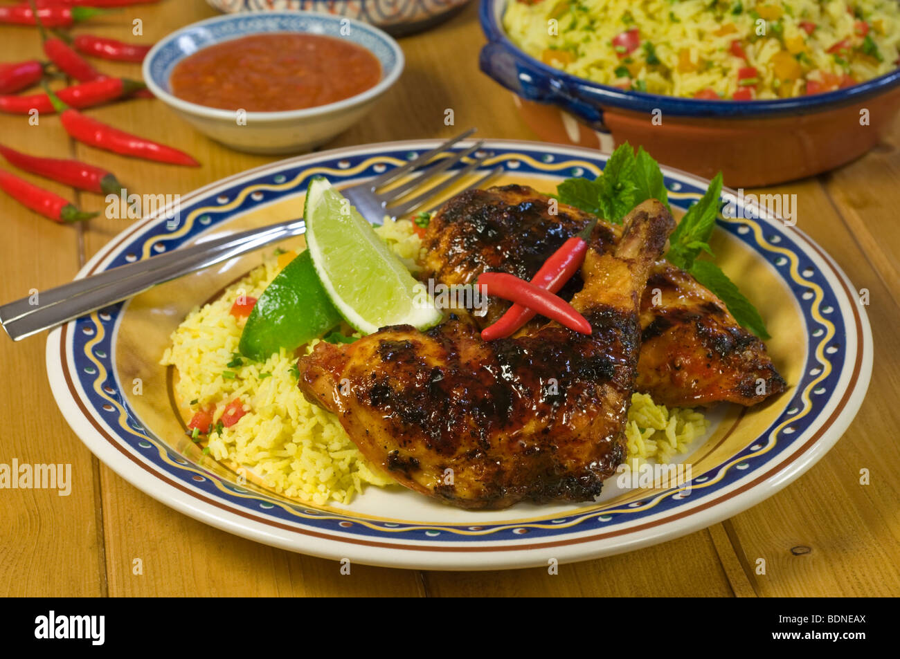 Piri piri chicken Food Stock Photo - Alamy