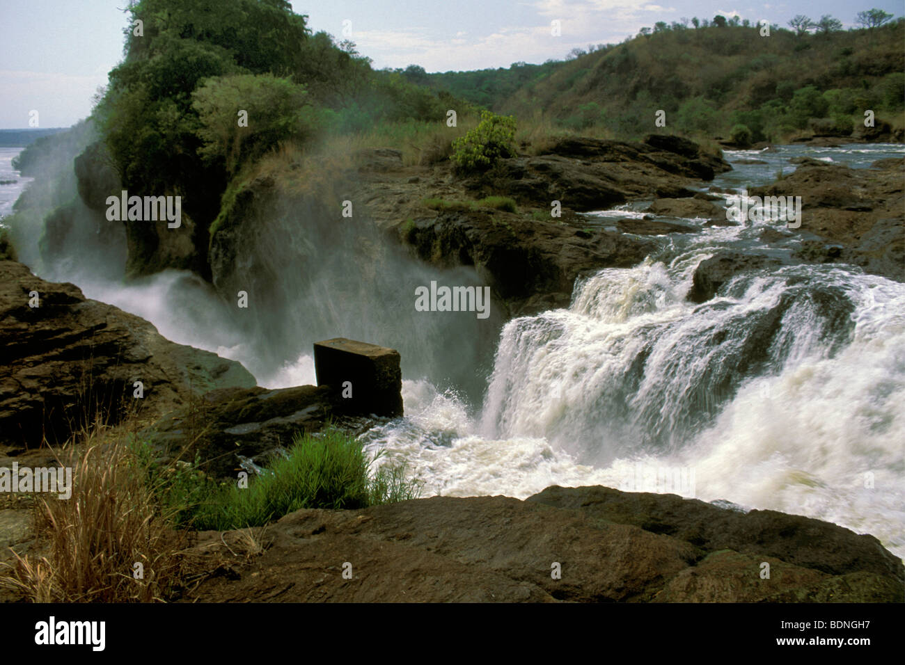 kenya, waterfall in the tsavo Stock Photo - Alamy