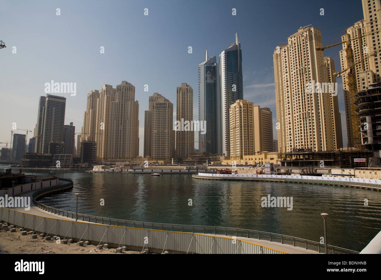 Dubai Marina development site construction building Stock Photo - Alamy
