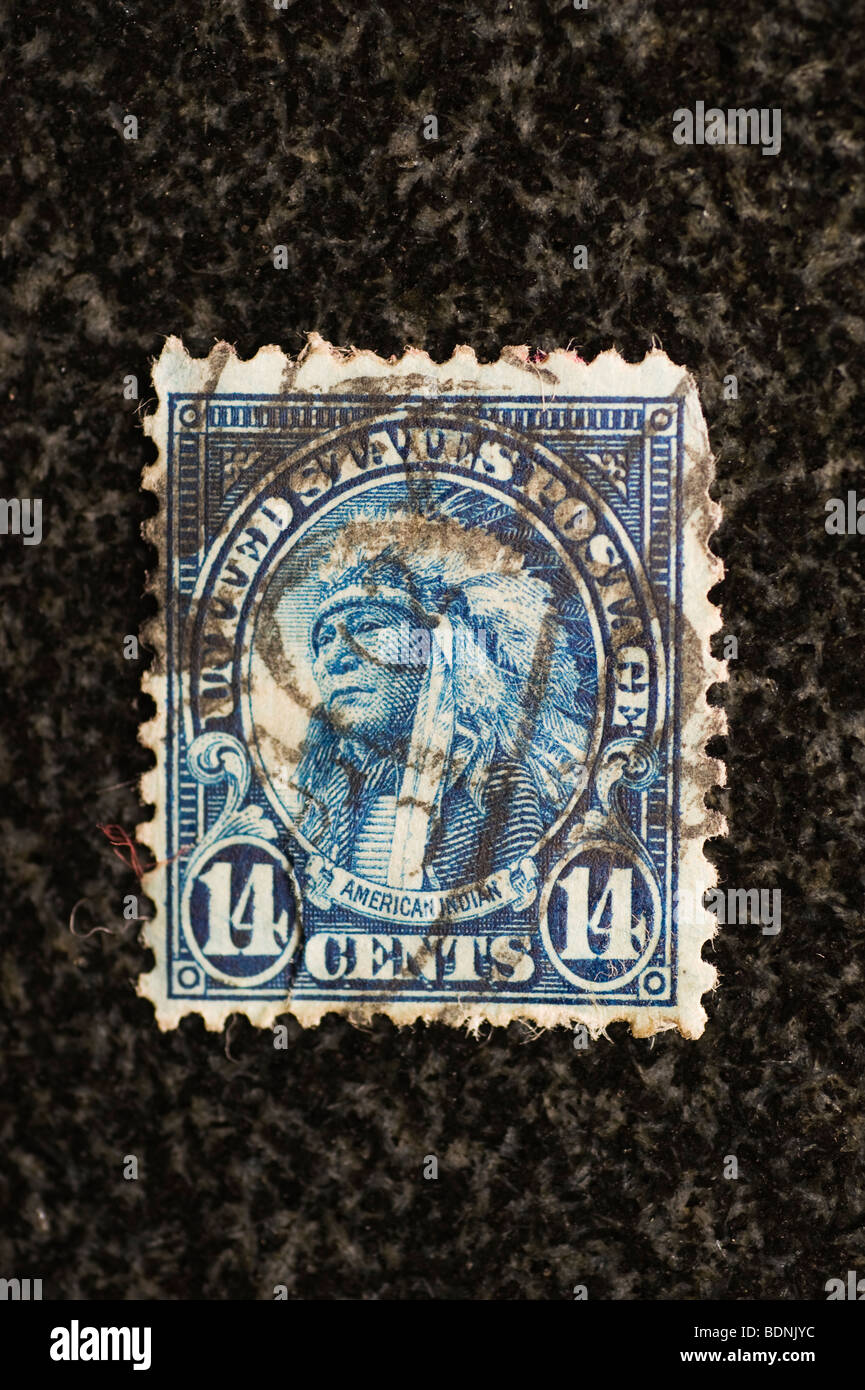 Postage stamp 14 cents Stock Photo - Alamy