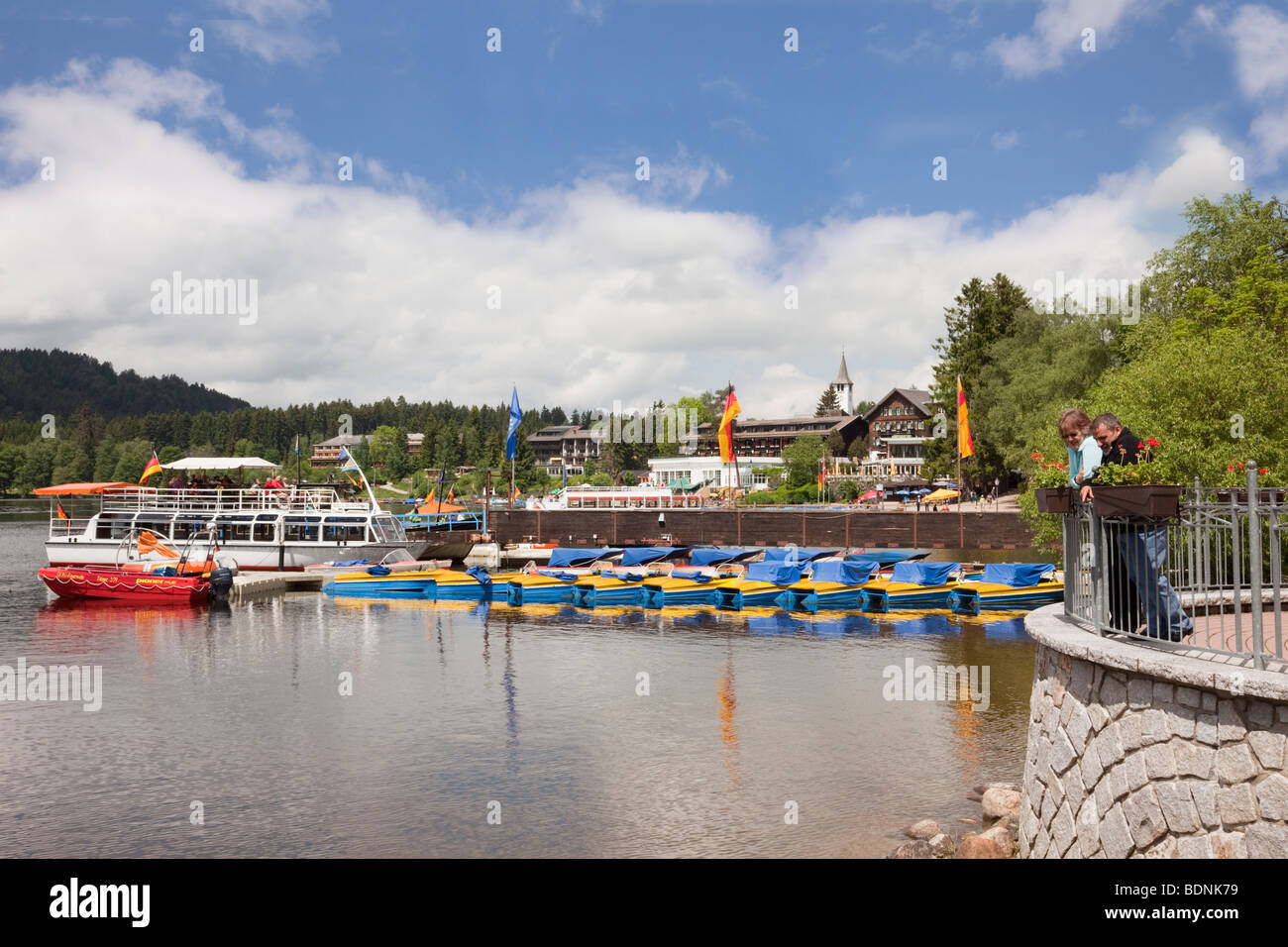 Titisee, Baden-Wurttemberg, Germany, Europe. Lake Titisee waterfront ...