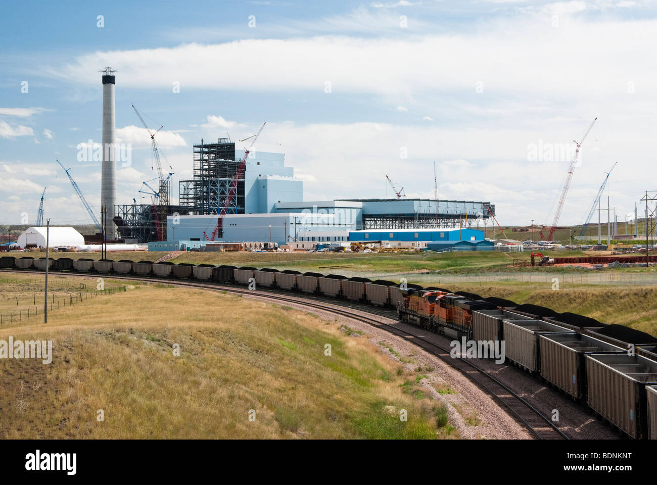 rail lines leading to the Dry Fork Station coal-fired power plant under ...