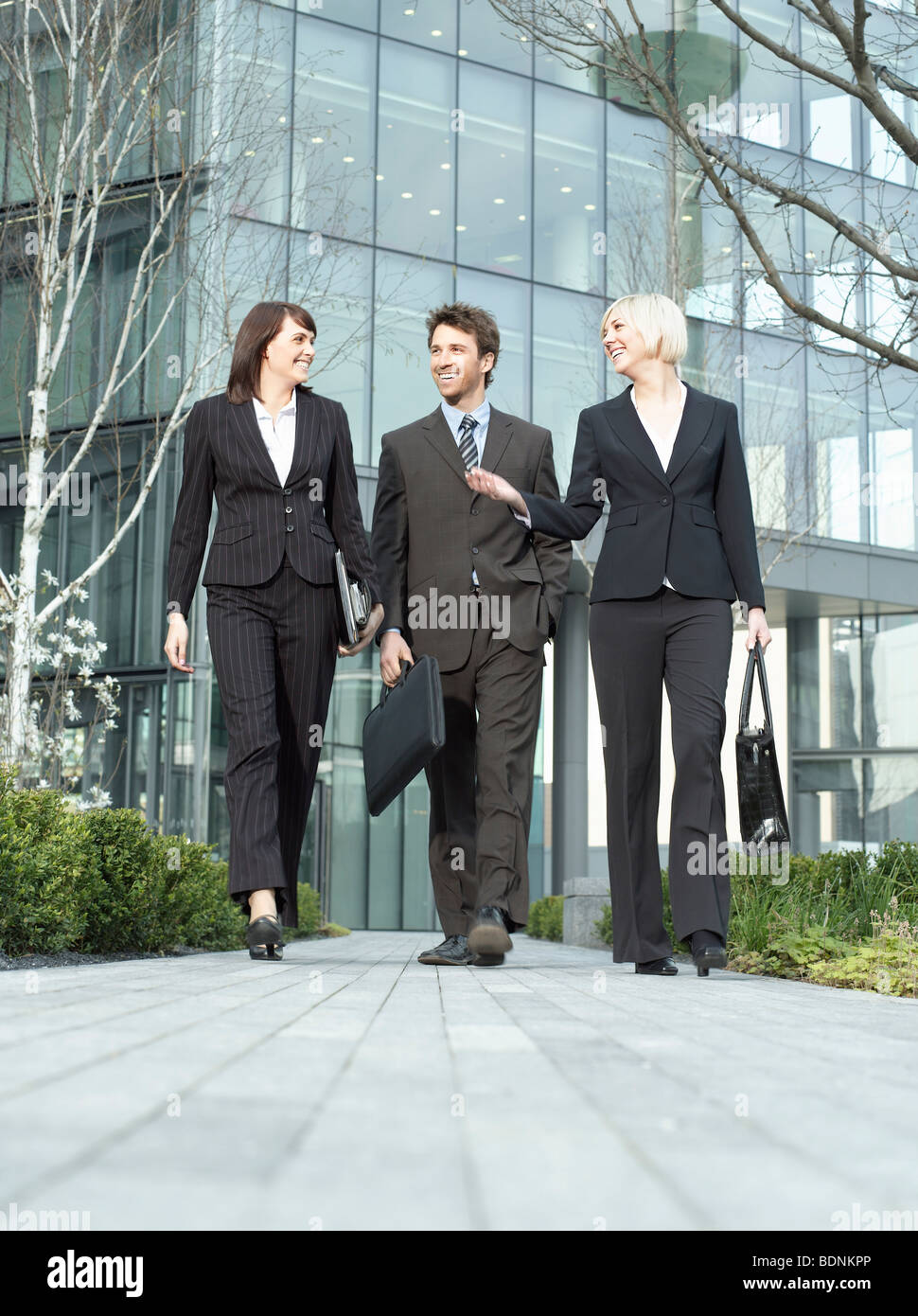 Business People Walking Outside