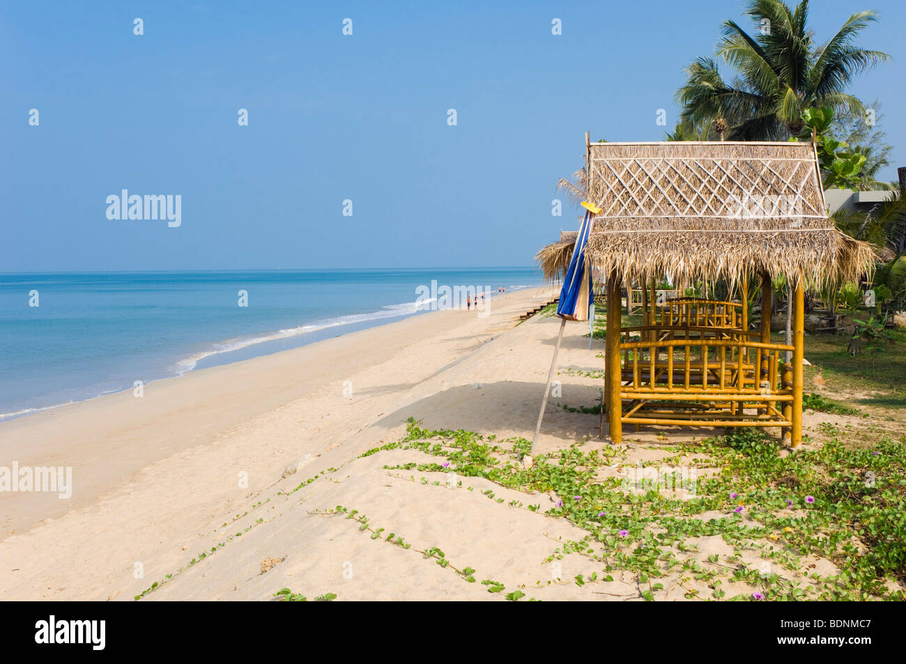 Sandy beach, Bang Niang Beach, Khao Lak, Andaman Sea, Thailand, Asia ...