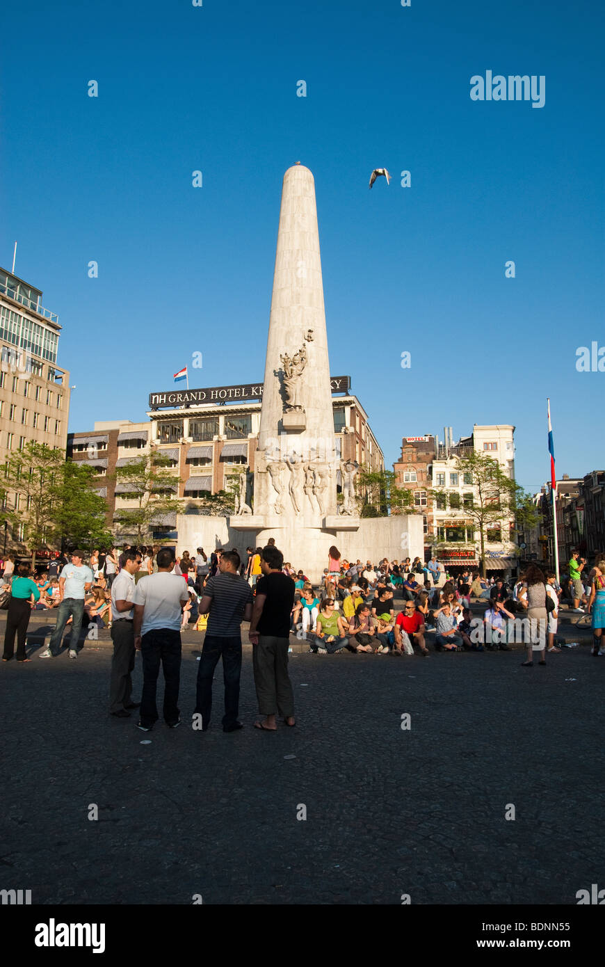 The dam the center of Amsterdam in the Netherlands Stock Photo - Alamy