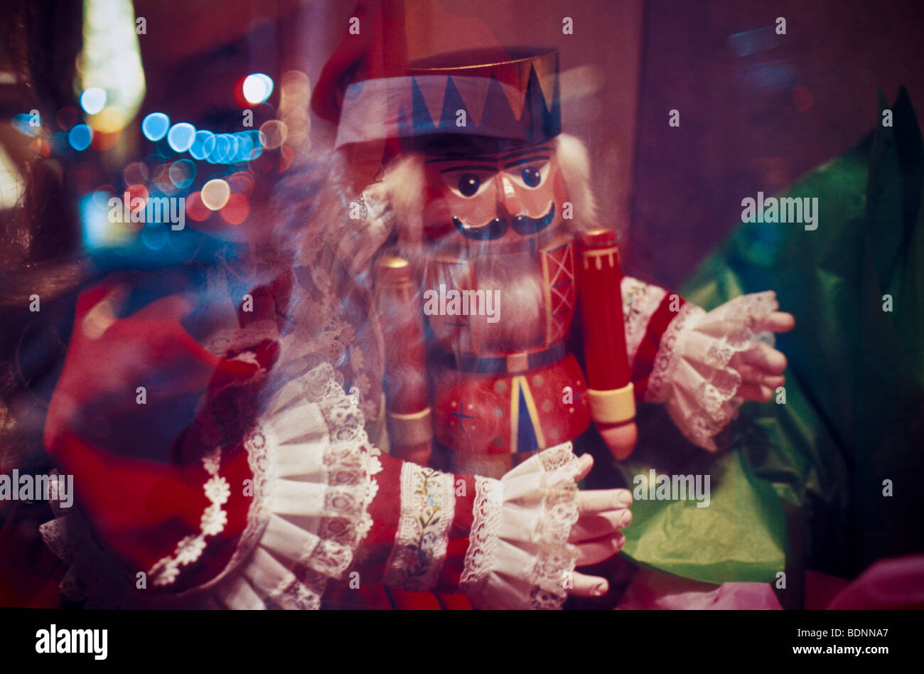 Toy nutcracker in store window Stock Photo - Alamy