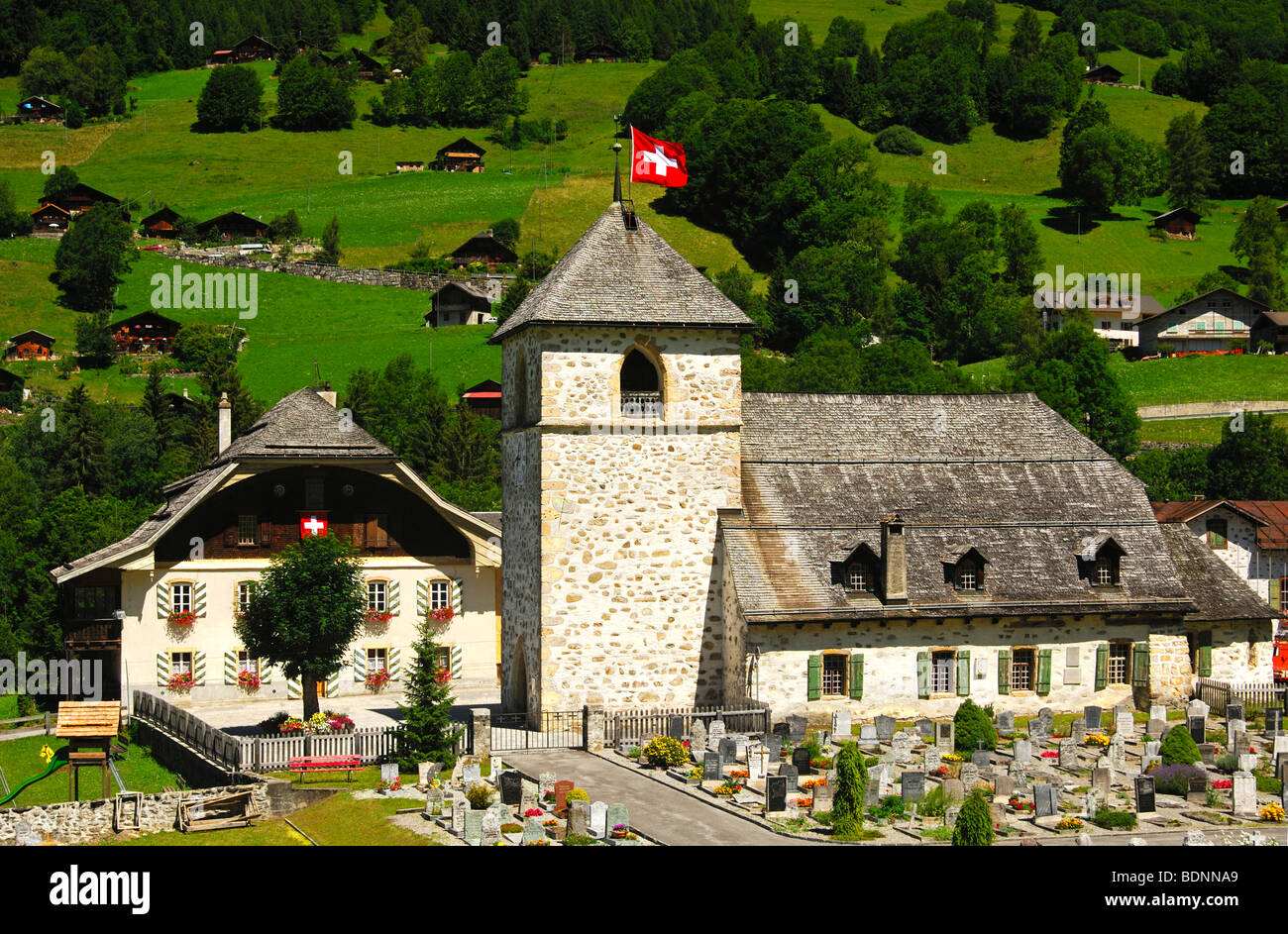Saint-Théodule parish church with a cemetery, Vers-l'Eglise, Ormonts ...