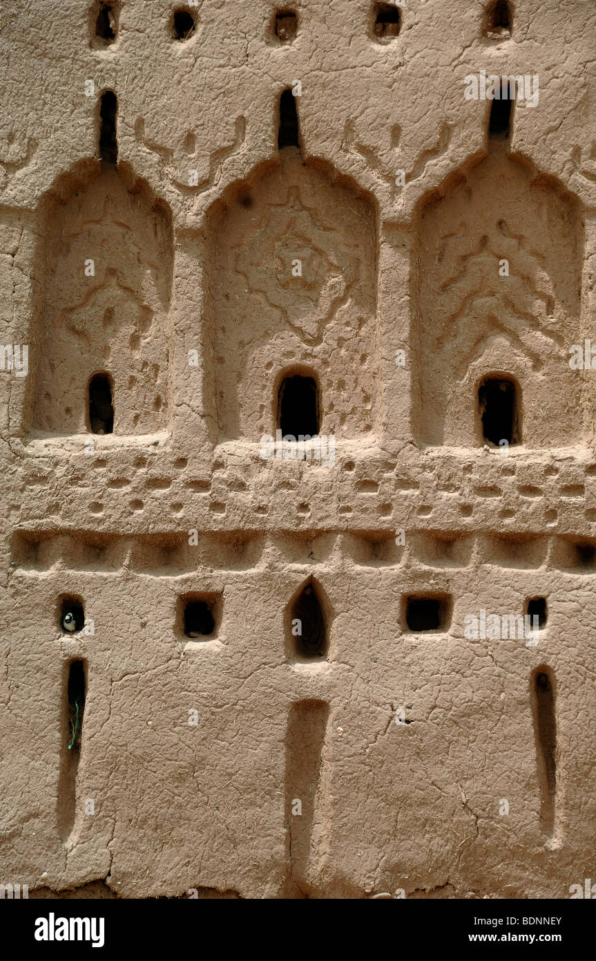 Decorative Adobe Mud Earth Window Openings At Benhaddou Kasr or Kasbah ...