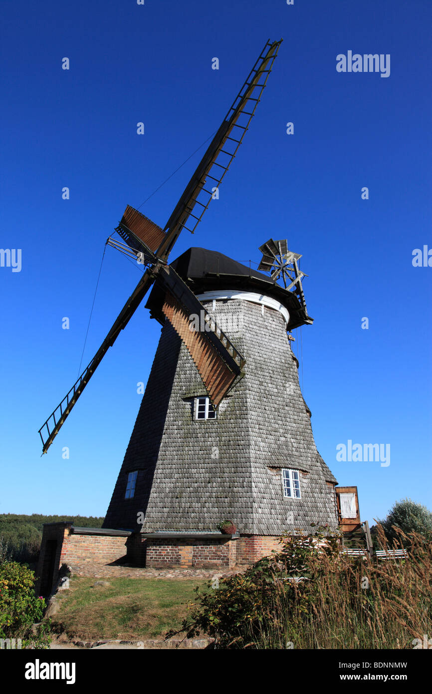 historical Dutch Windmill at Benz, Usedom island, Western Pomerania ...