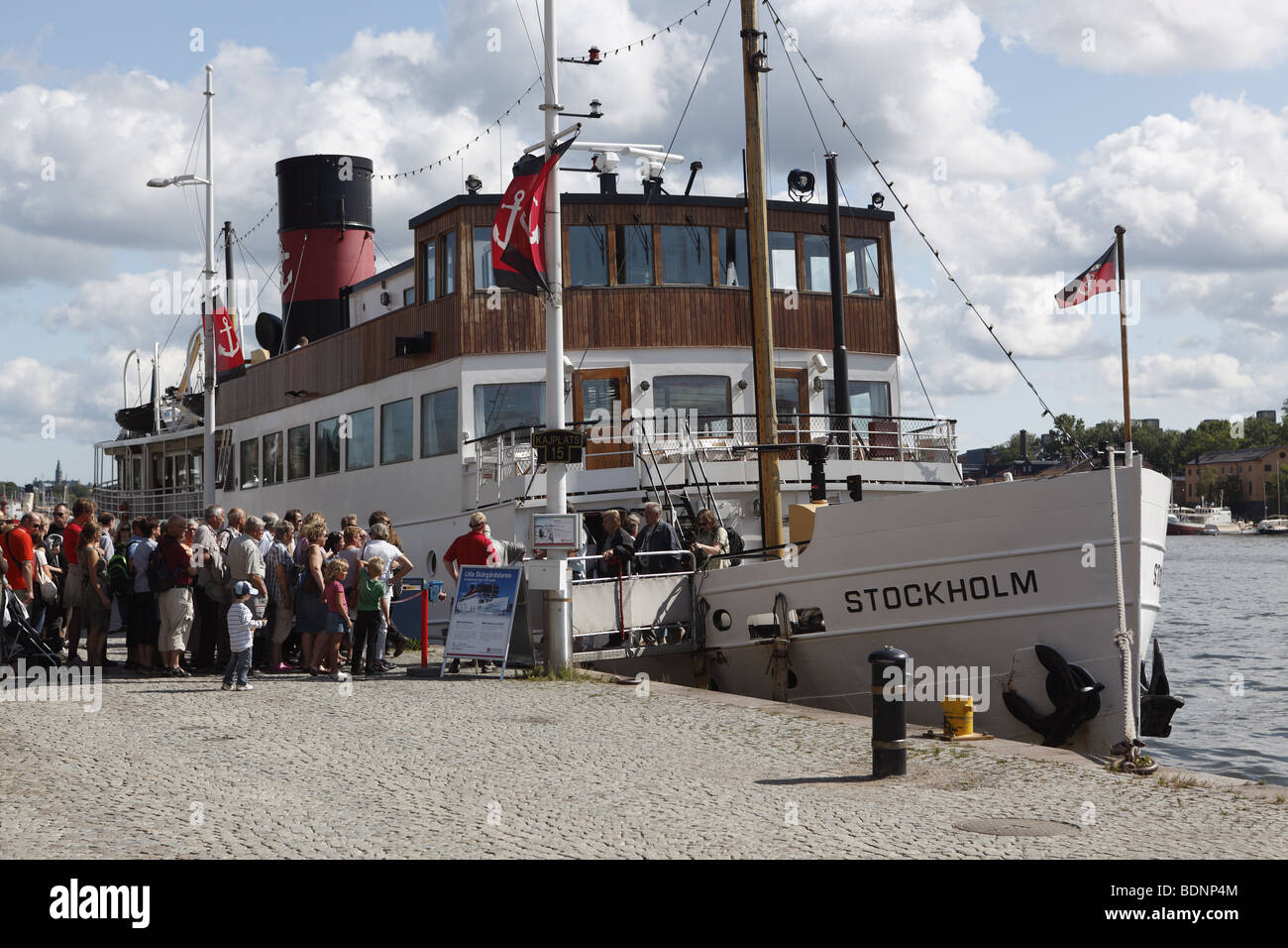 Sightseeing steam ship in Stockholm, Sweden Stock Photo - Alamy