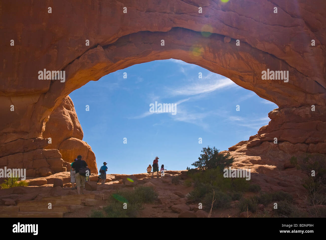 North Window Arch in The Windows section of Arches National Park, Moab ...