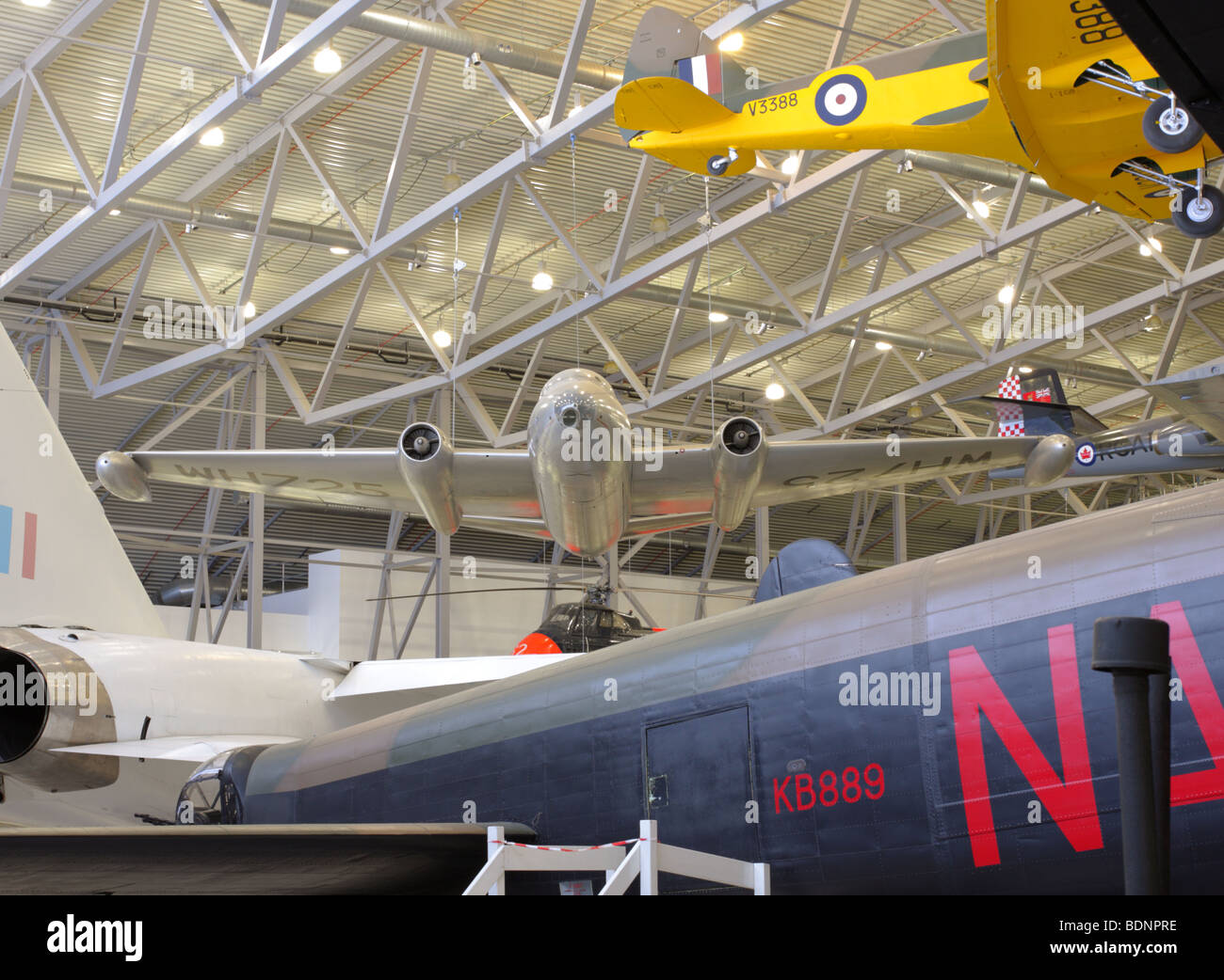 Suspended in the cavernous roof space of the Air Space Hangar,IWM ...