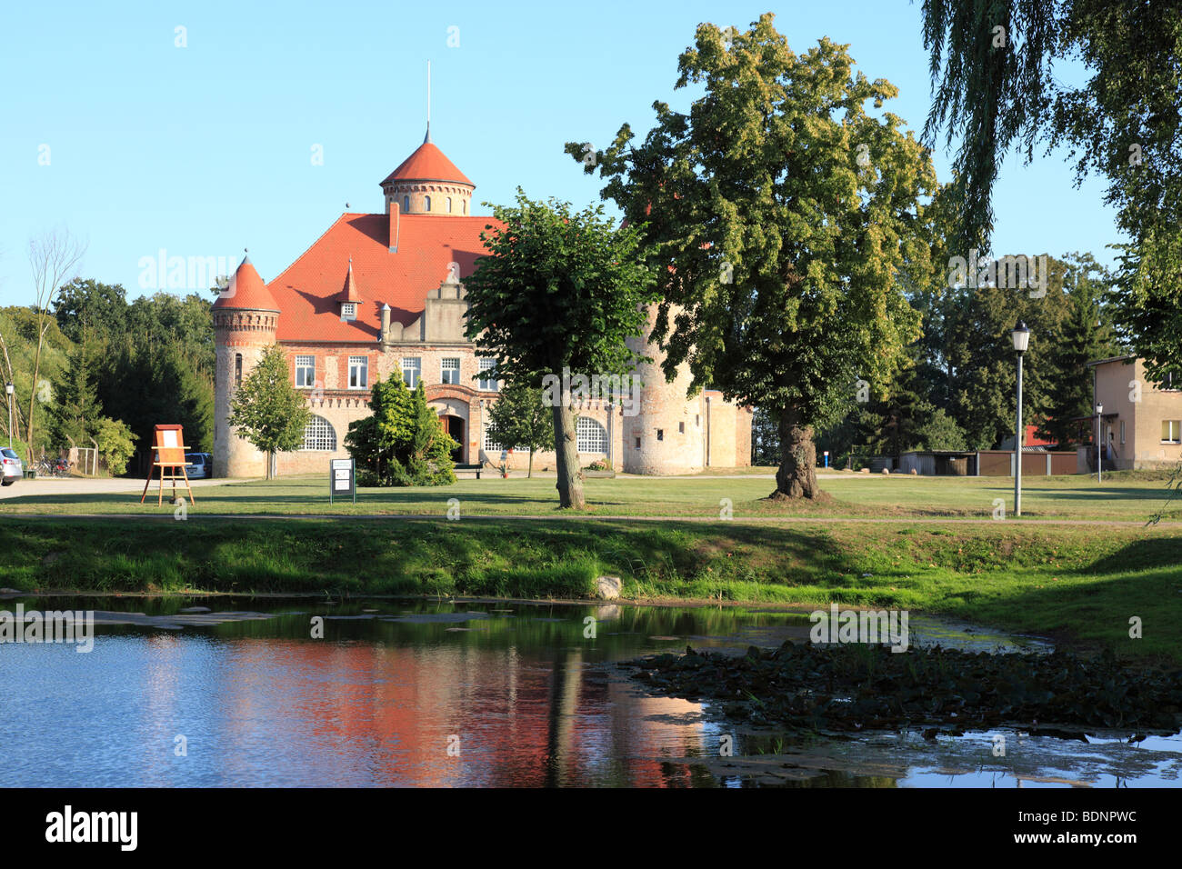 Moated Castle Stolpe on the island of Usedom, Western Pomerania ...