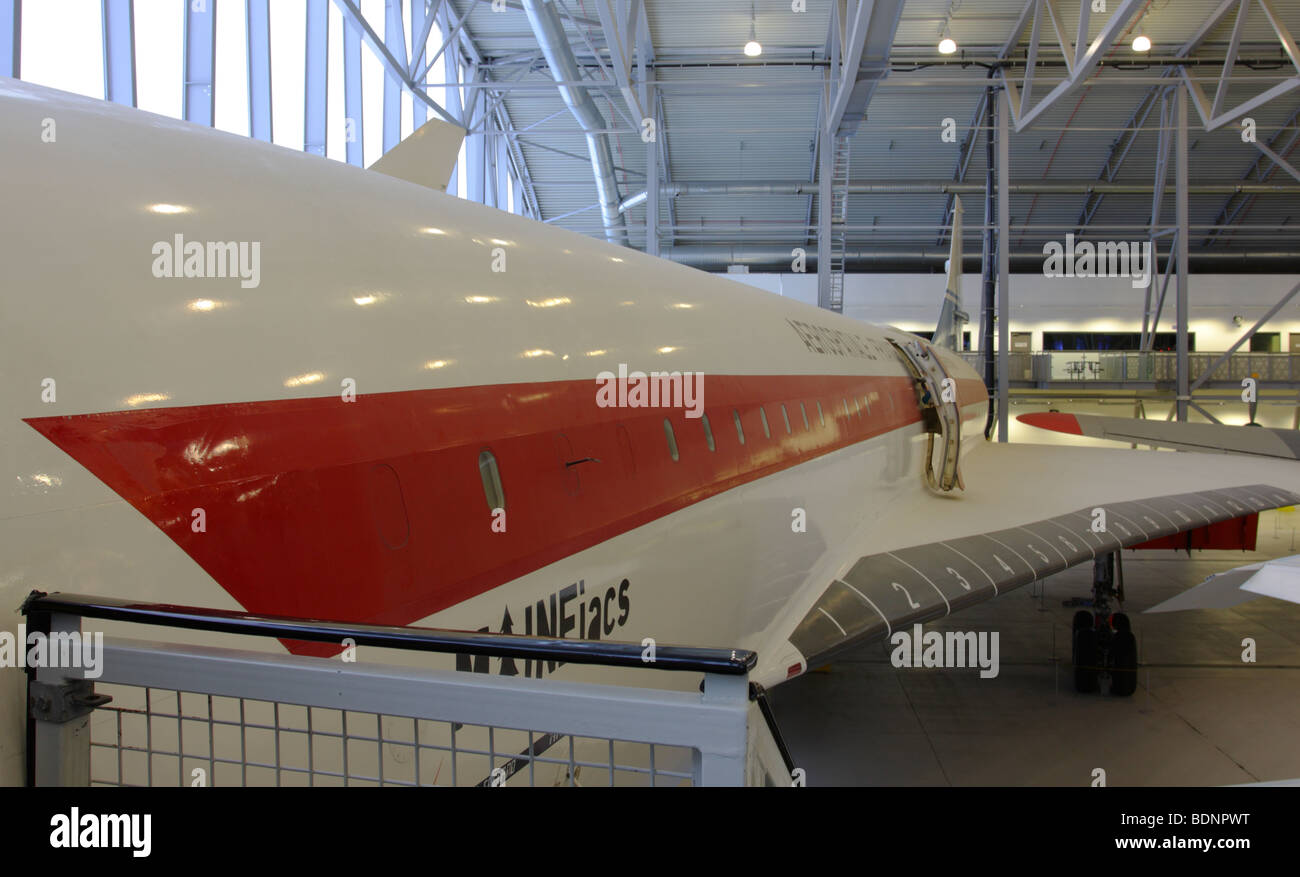 In it`s red and white livery, the BAC/Aerospatiale Concorde 101 ...