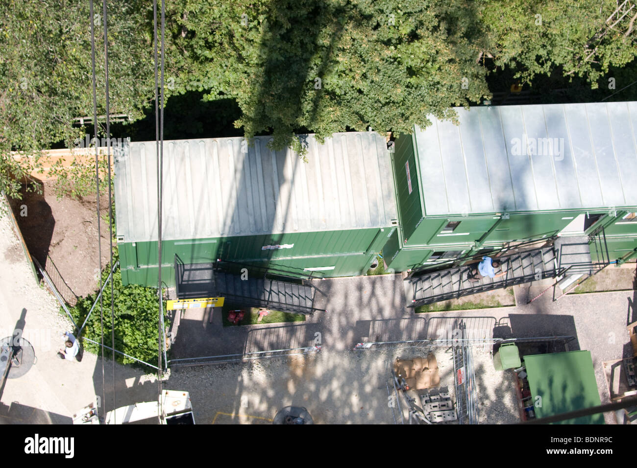 vertical view building construction site office Stock Photo - Alamy