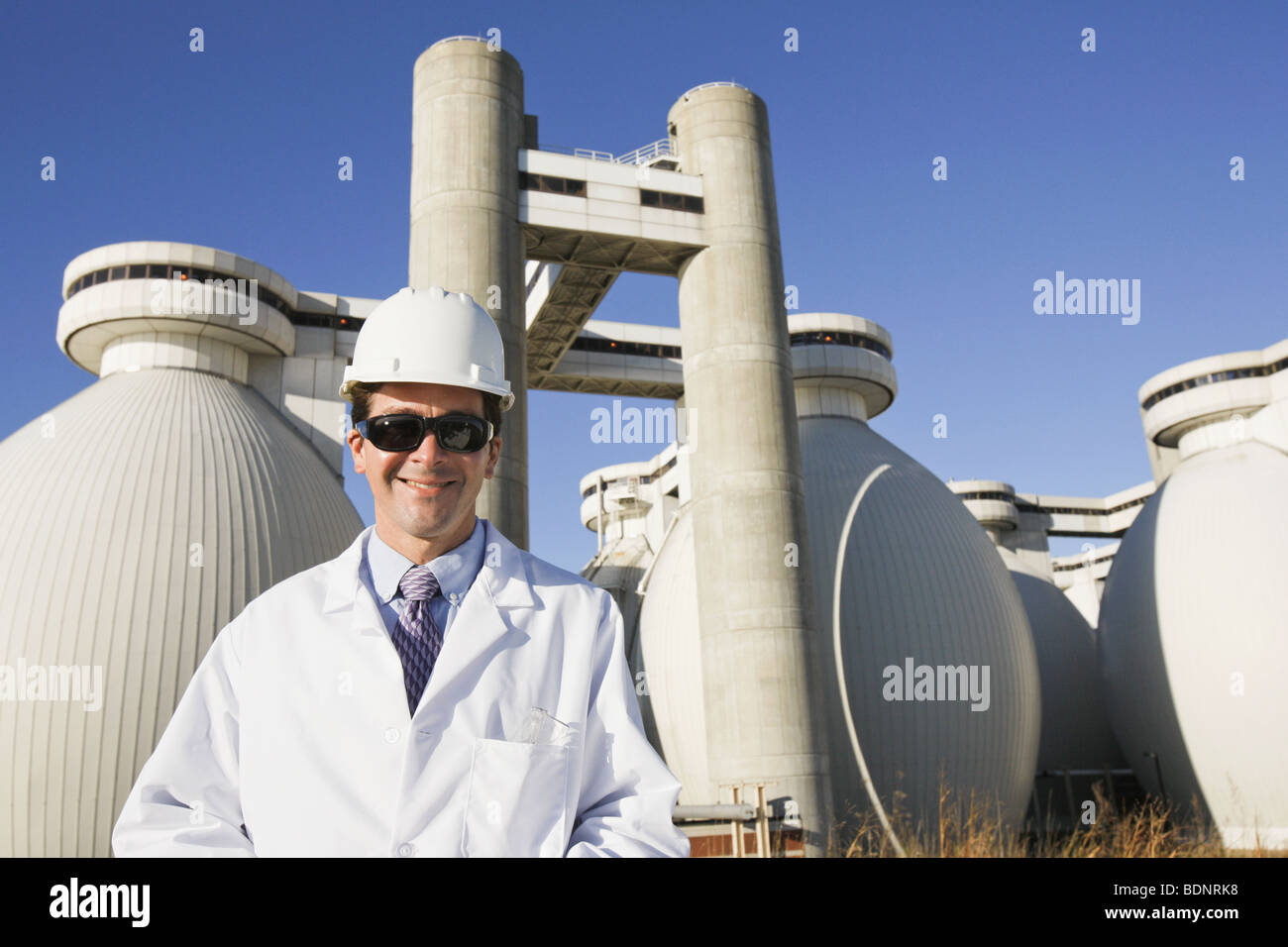Scientist at a water treatment plant Stock Photo - Alamy