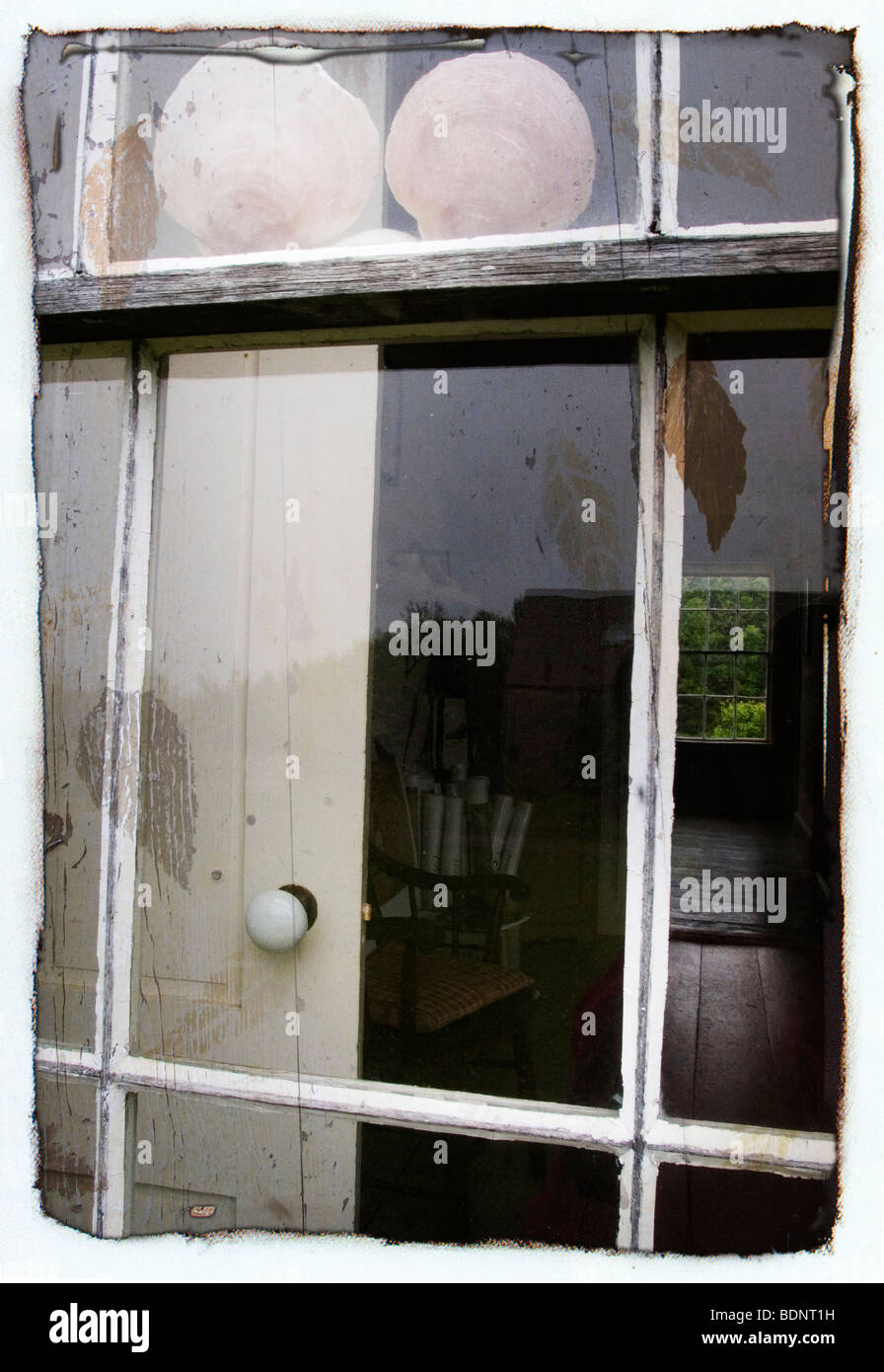 An old wooden window pane Stock Photo - Alamy