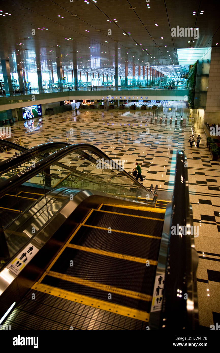 Singapore Terminal immigration arrivals concourse Stock Photo - Alamy