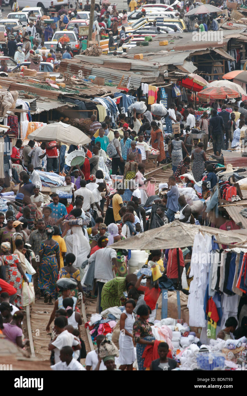 The very busy Kejetia Market in central Kumasi. Ghana. West Africa ...