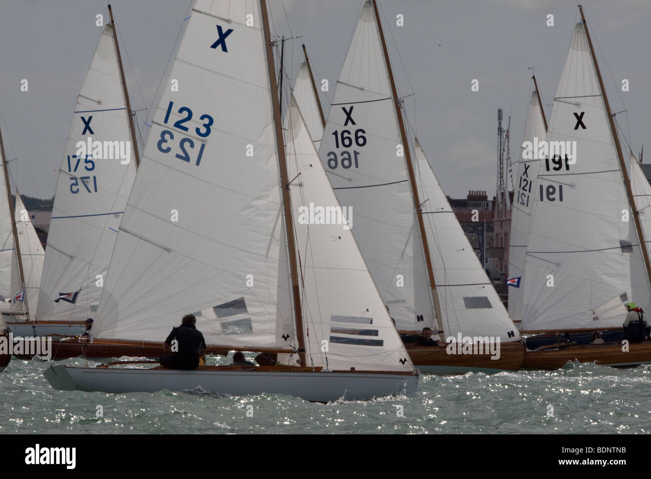 X boats Cowes Week Stock Photo - Alamy