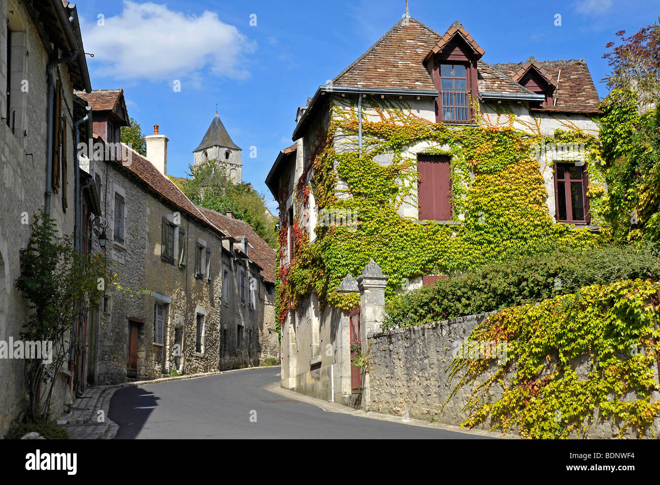 beautiful medieval town of Angles sur l' Anglin, France Stock Photo - Alamy