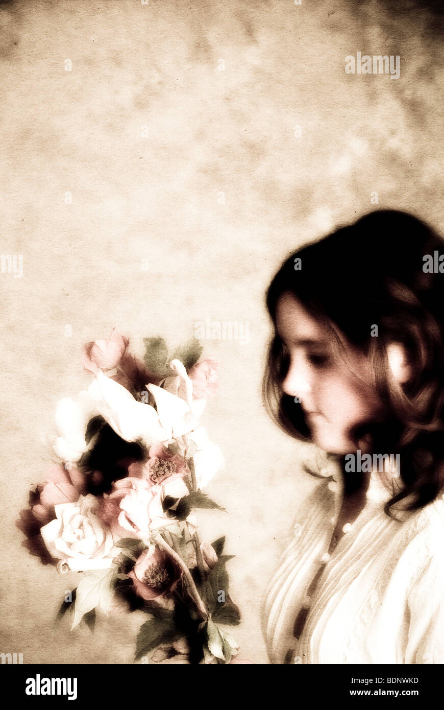 girl with a rose Stock Photo - Alamy