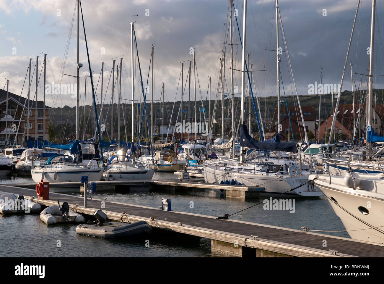 Yachts in marina at Port Solent Stock Photo - Alamy