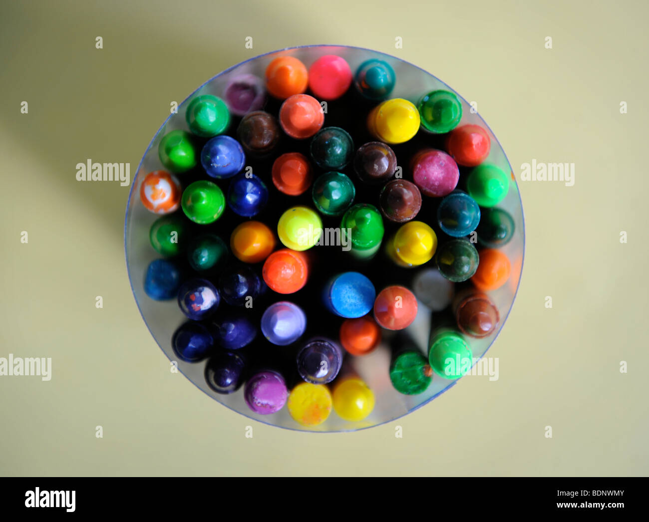 A COLLECTION OF COLOURED CHILDRENS CRAYONS Stock Photo - Alamy
