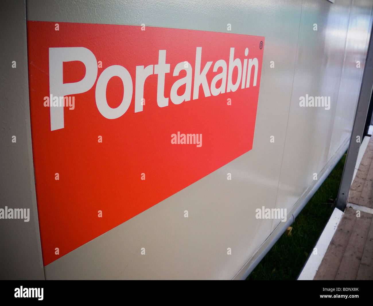 temporary building. brand/logo/trademark Stock Photo - Alamy