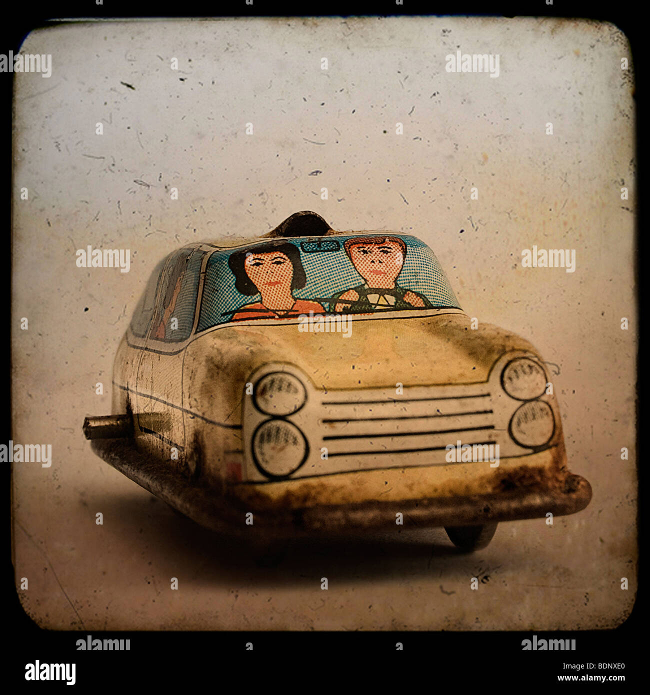 An old tin toy car Stock Photo - Alamy