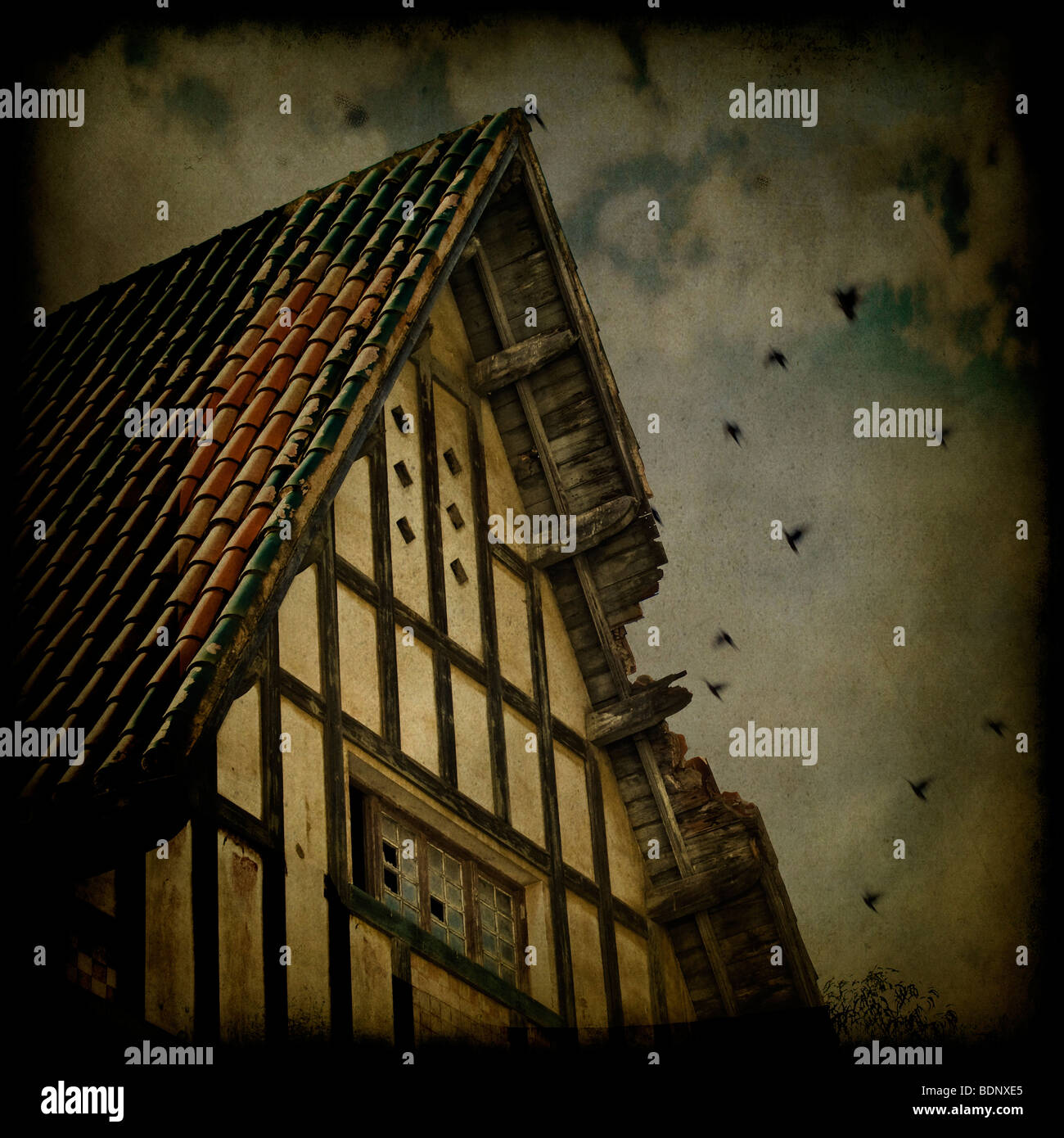 Broken roof hi-res stock photography and images - Alamy