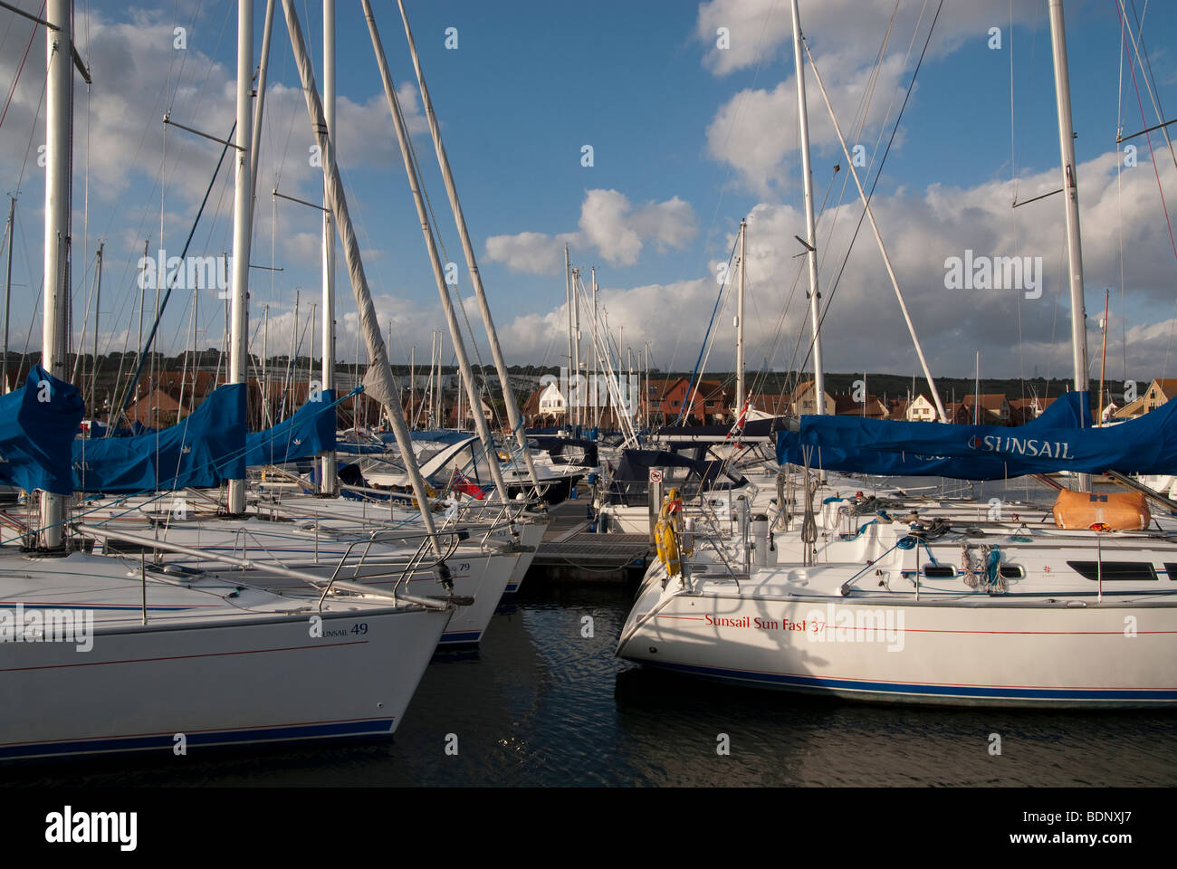 Yachts in marina at Port Solent Stock Photo - Alamy