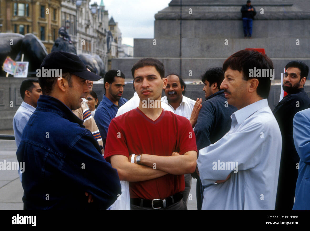 Pakistani-English men, political protest, protesters, protest march ...